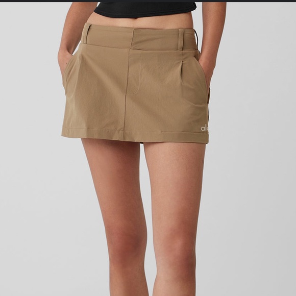 ALO Yoga | Skirts | Alo Yoga Fan Club Mini Skirt In Gravel | Poshmark